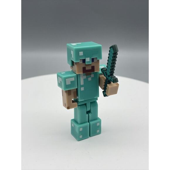 Jazwares | Toys | Minecraft Diamond Steve Figure Articulated Armor ...